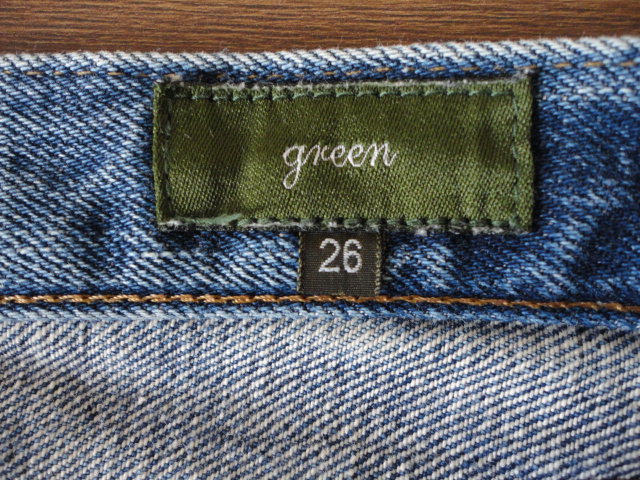 Yahoo!オークション - 【美品】greenグリーン スリムストレートクロッ...