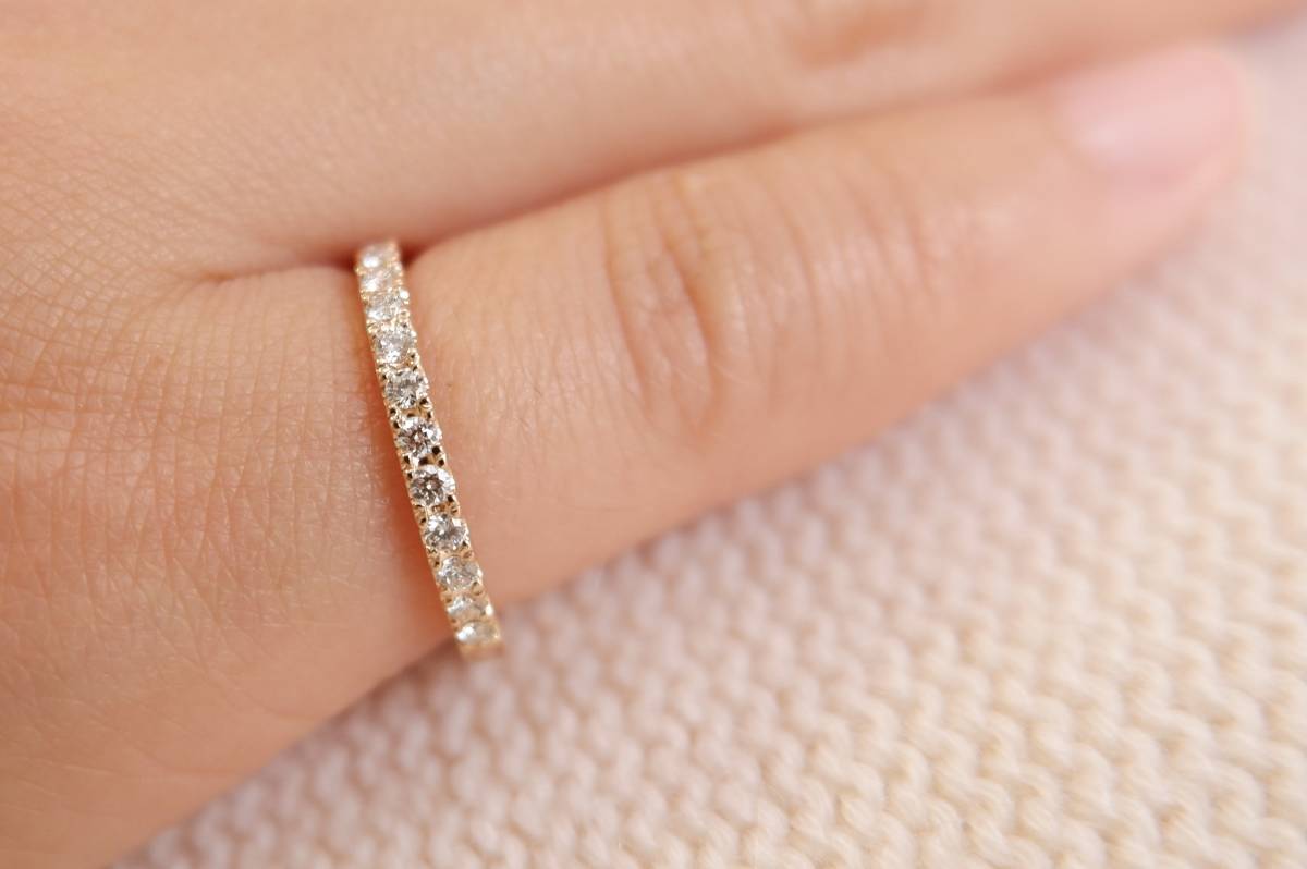 Yahoo!オークション - K18 PG TRECENTI ダイヤモンド 0.23ct リング 6...