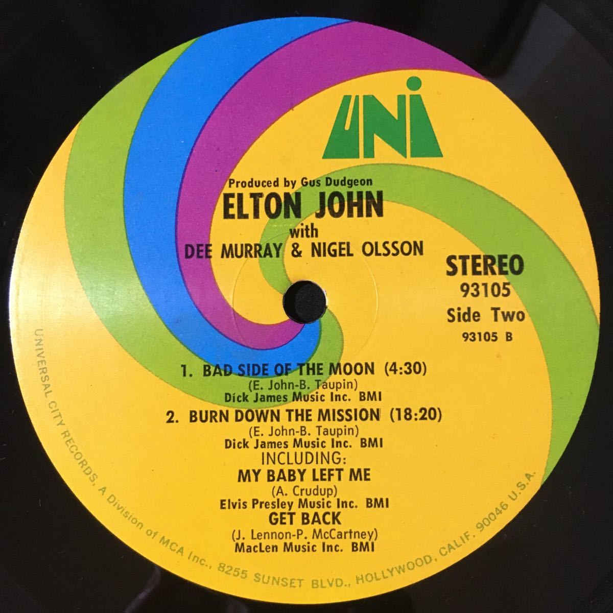 Yahoo!オークション - LP ELTON JOHN / 11-17-70