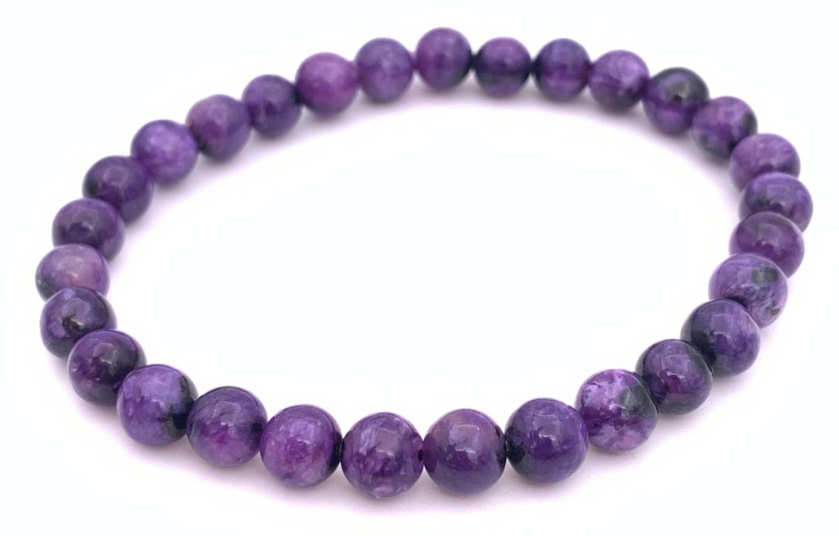 Yahoo!オークション - 天然石チャロアイトAA6.9mm玉のブレスレット-011