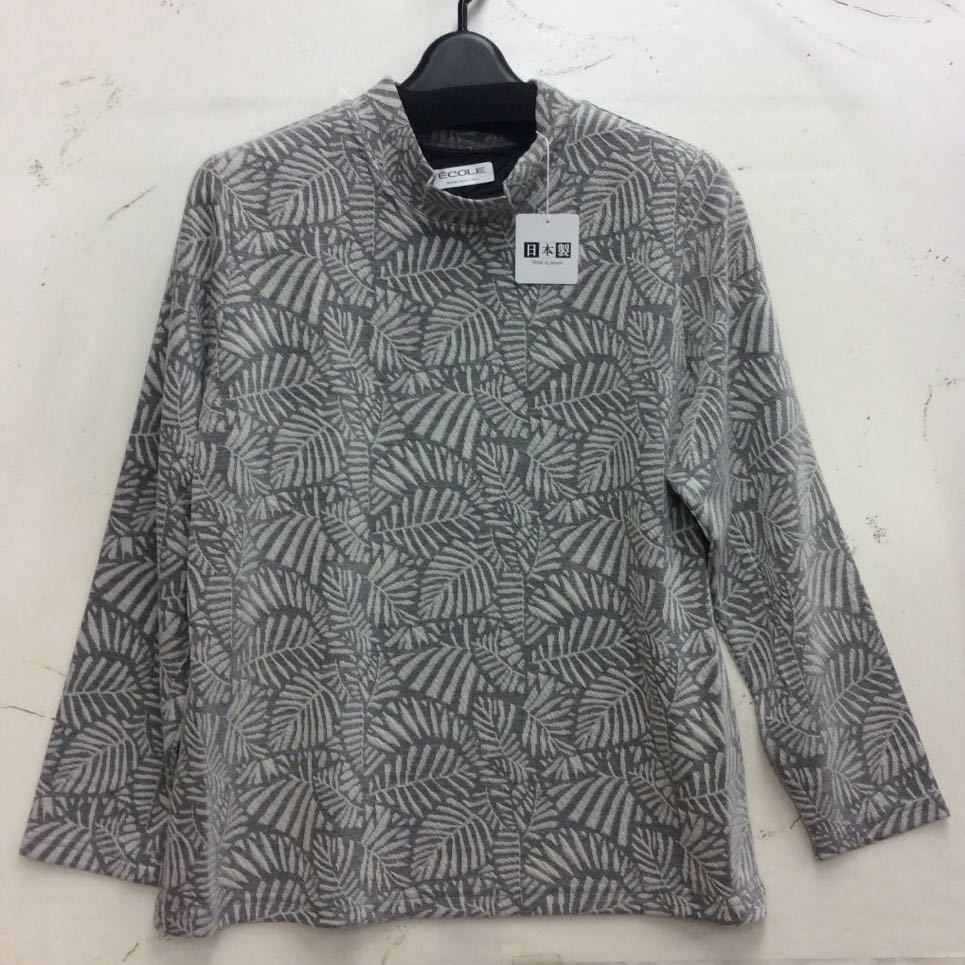 Yahoo!オークション - [K694]日本製 長袖Ts[M-L グレー/ジャガード]快...