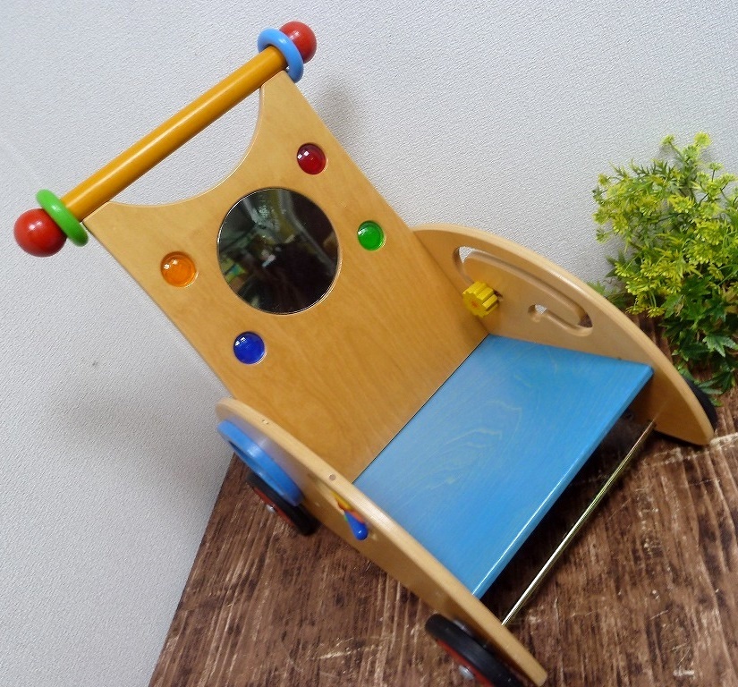 Yahoo!オークション - ( BM5)木製 HABA/ハバ ウォーカーワゴン 手押し...