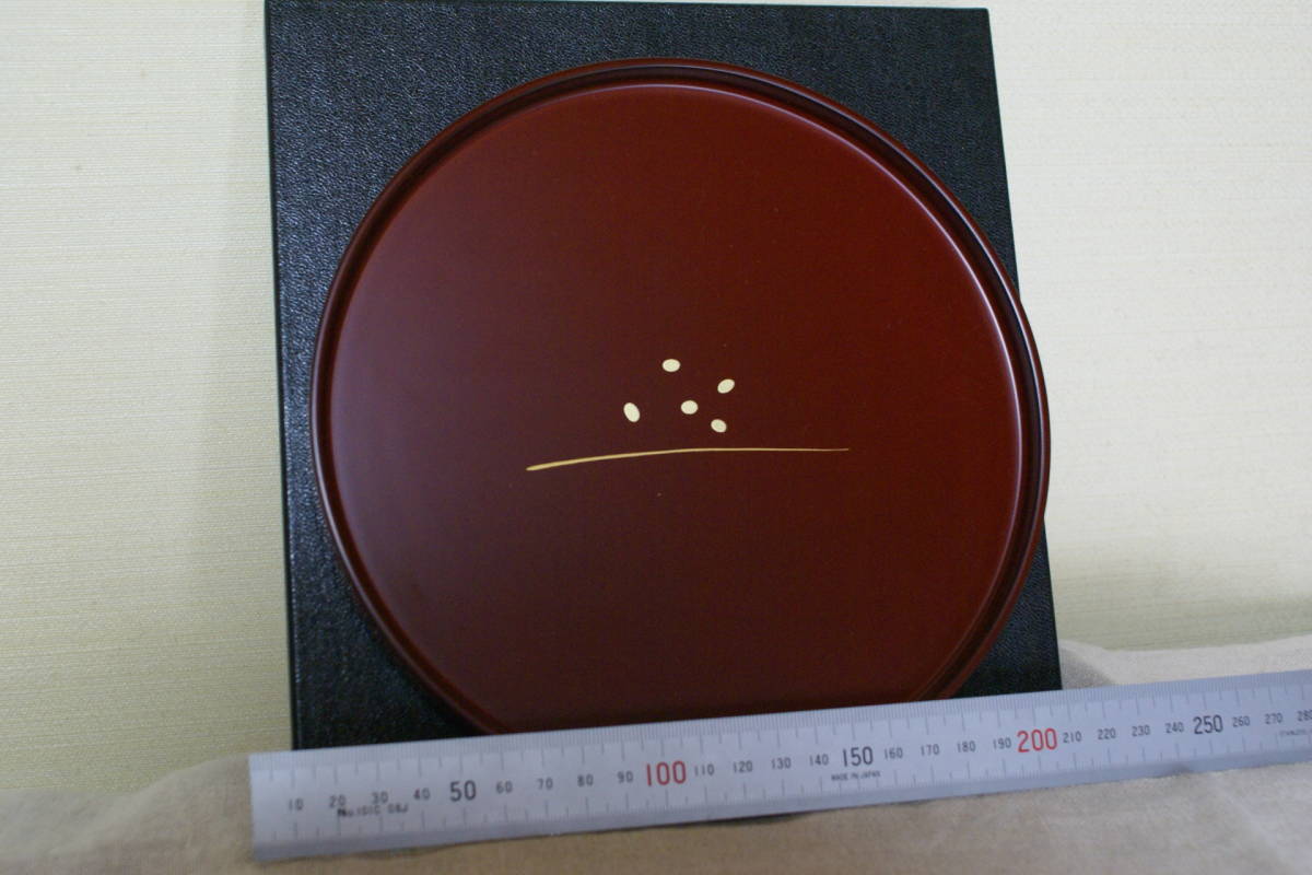 未使用* 輪島屋善仁*最高級 輪島塗 *朱塗り*盆 工芸品 未使用* 輪島屋善仁*最高級 輪島塗 *朱塗り*盆 工芸品