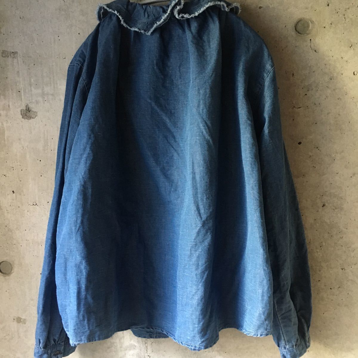 nest robe ネストローブ 2019A/W デニムフリルブラウス リネン nest robe ネストローブ 2019A/W デニムフリルブラウス リネン