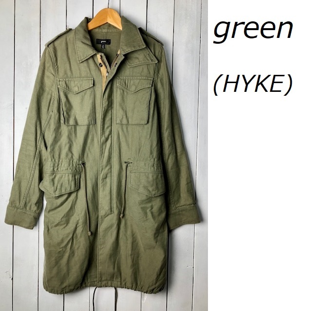 Yahoo!オークション - green グリーン (現HYKE) コットンサテン ミリタ...