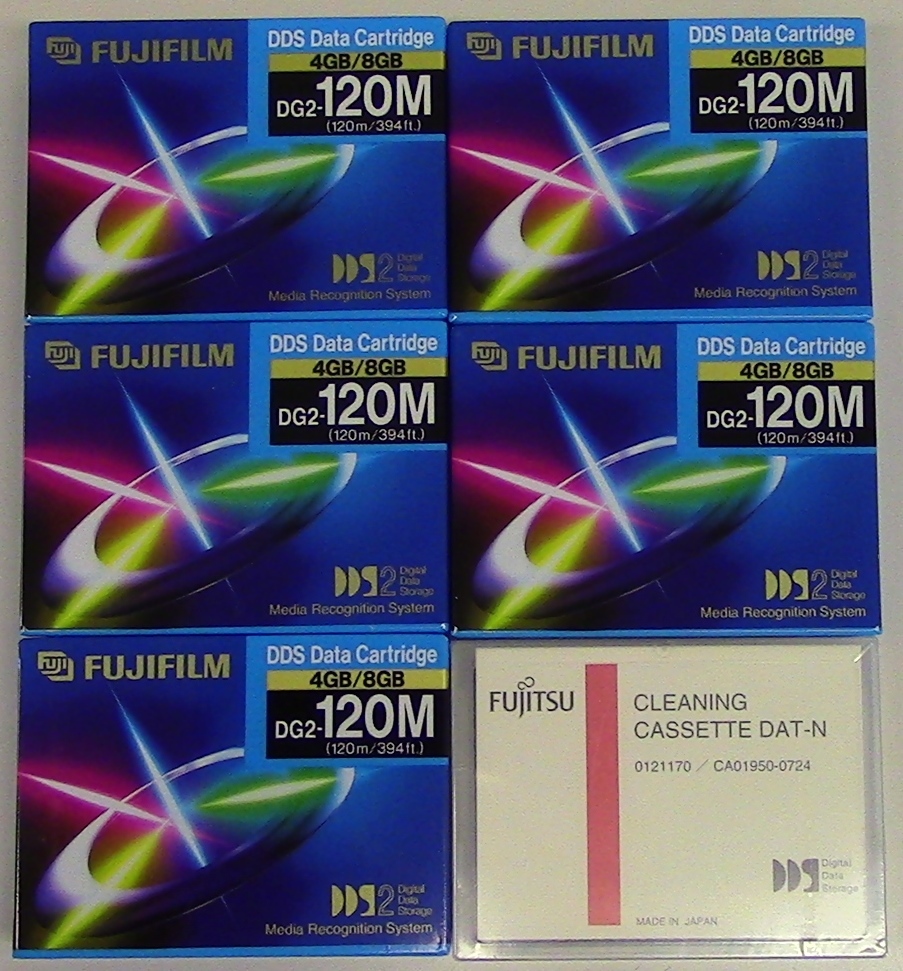Yahoo!オークション - 未開封の FUJIFILM DG2-120M (DDS2テープ) 5巻
