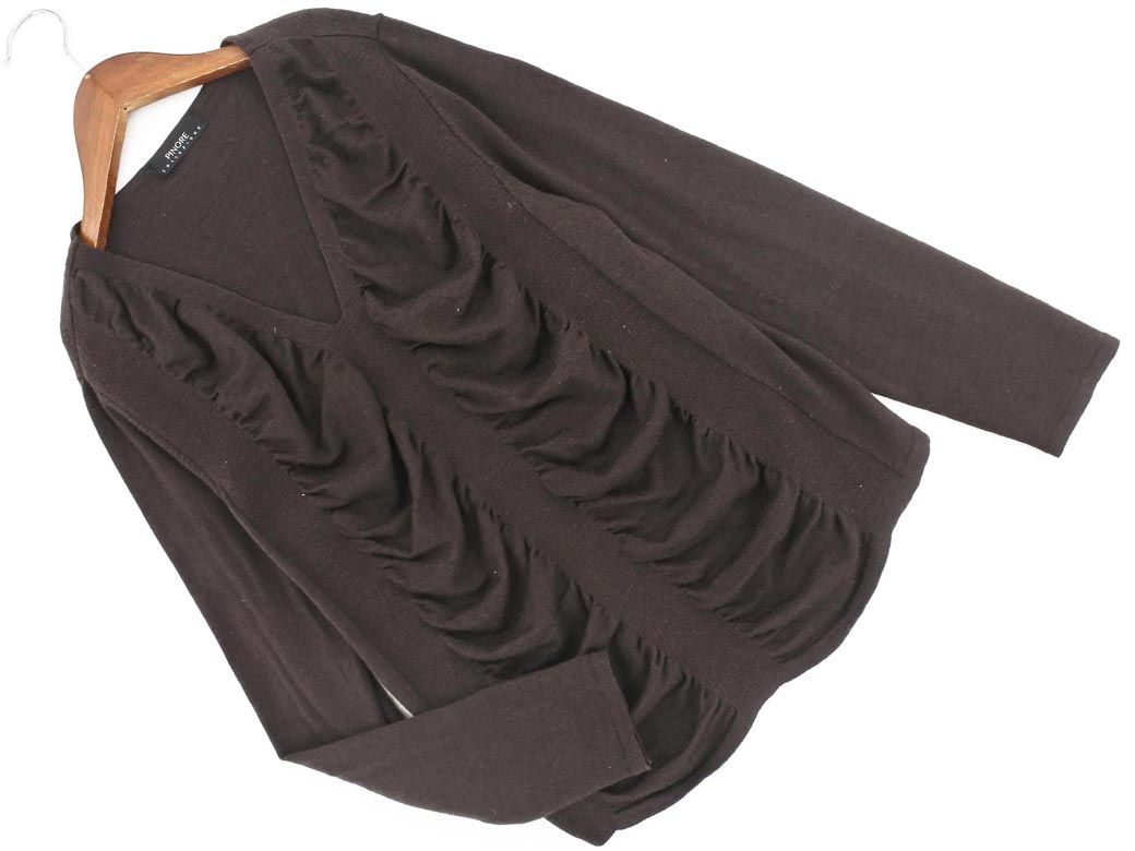 Yahoo!オークション - pinore ピノーレ ウール混 Vネック フロント シ...