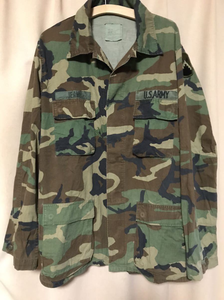 Us Army Named Hot Weather Woodland Camouflage Bdu Combat Jacket Small