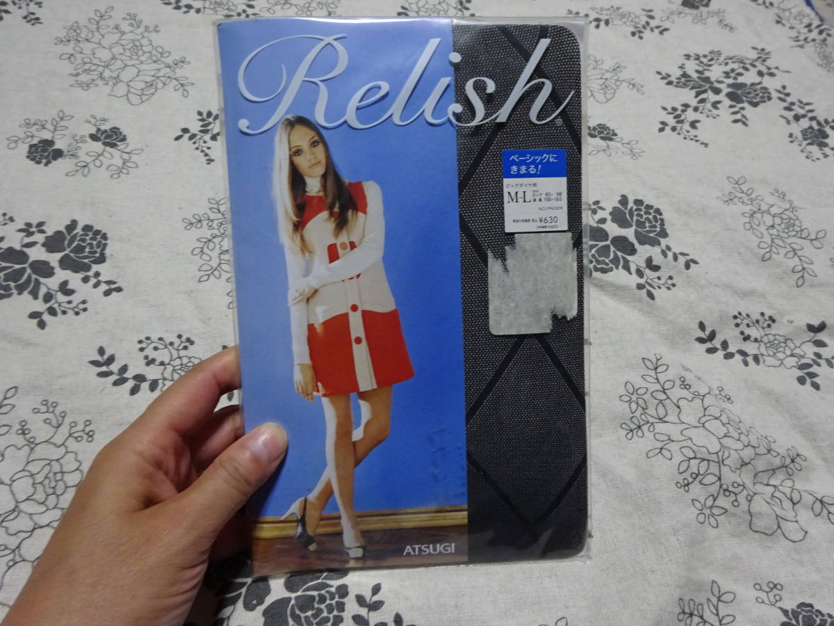 Yahoo!オークション - 新品 RELISH ビックダイヤ柄 ブラック M-L