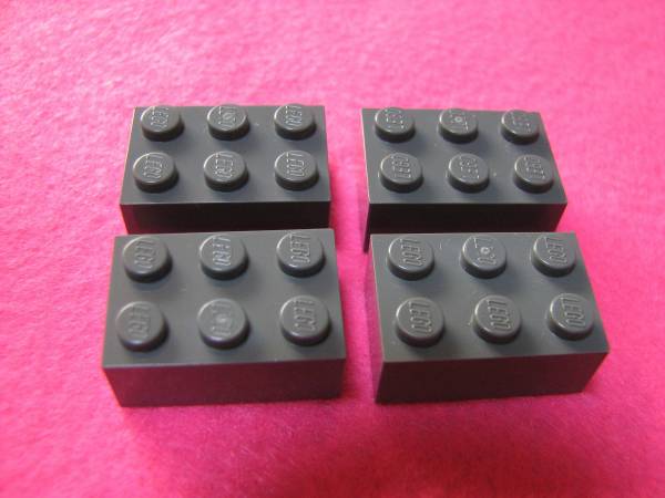 Yahoo!オークション - レゴ-LEGO 基本ブロック[濃灰]2x3 4個 美品 パ...