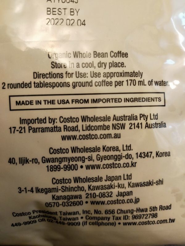 Yahoo!オークション - 有機アラビカコーヒー豆 907g ミディアムダーク...