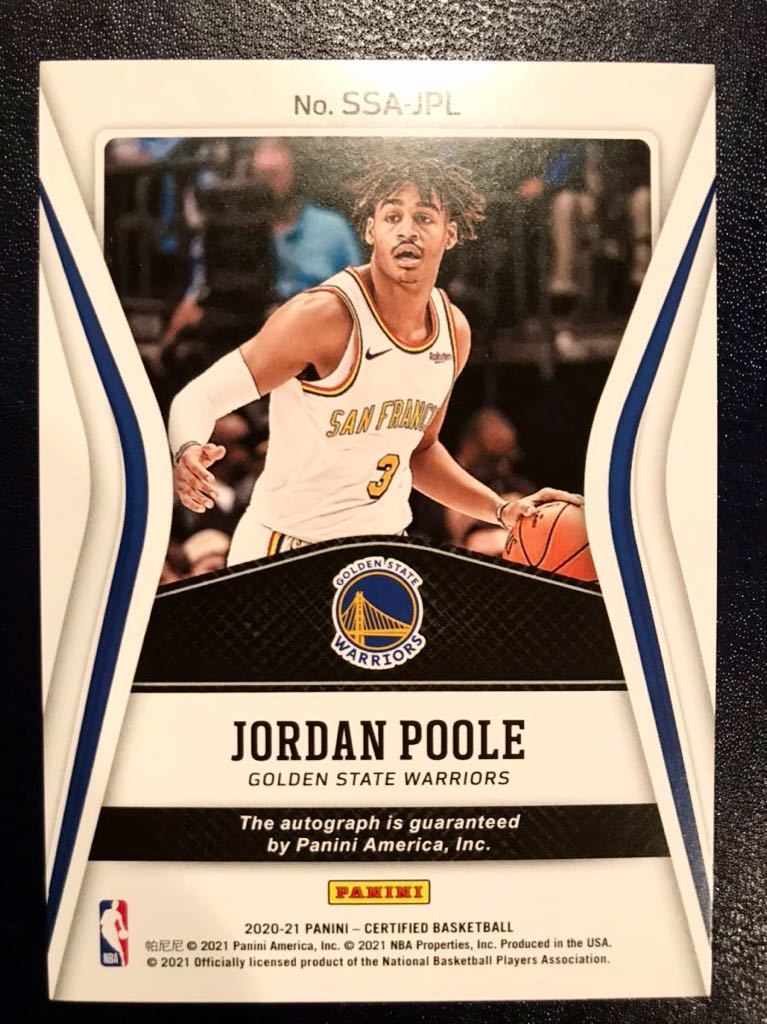 SSP Foiled Auto 20 Panini Jordan Poole ジョーダン・プール SSP Foiled Auto 20 Panini Jordan Poole ジョーダン・プール