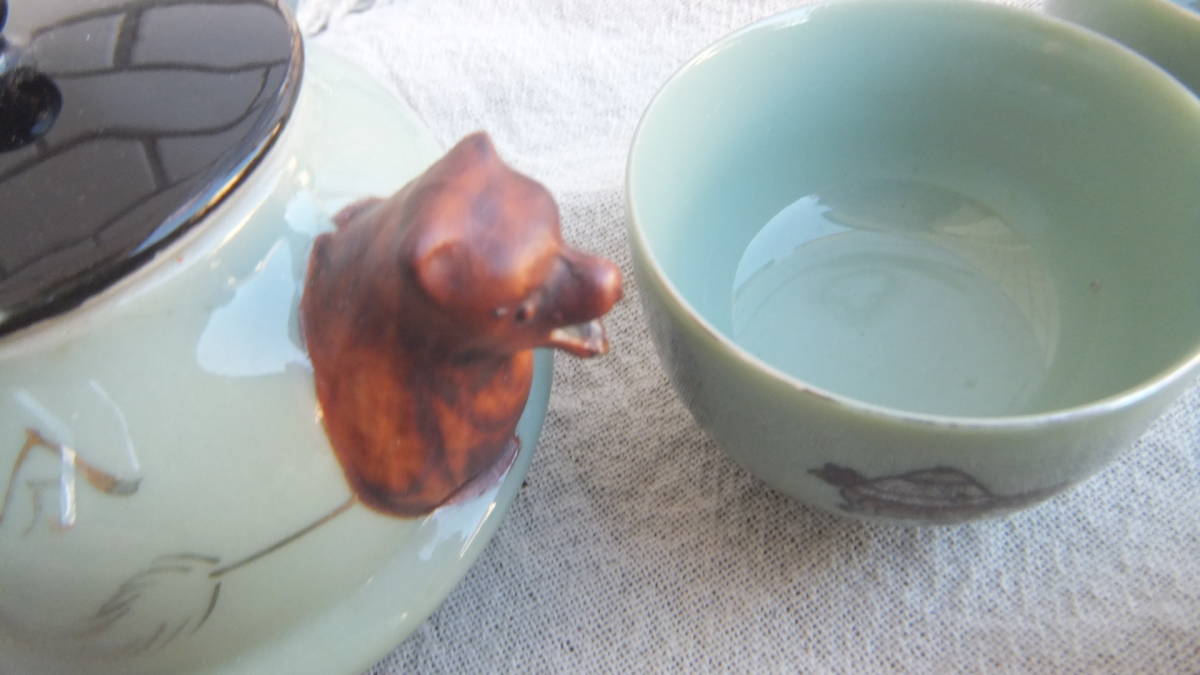 Yahoo!オークション - レトロ 狸の茶器セット