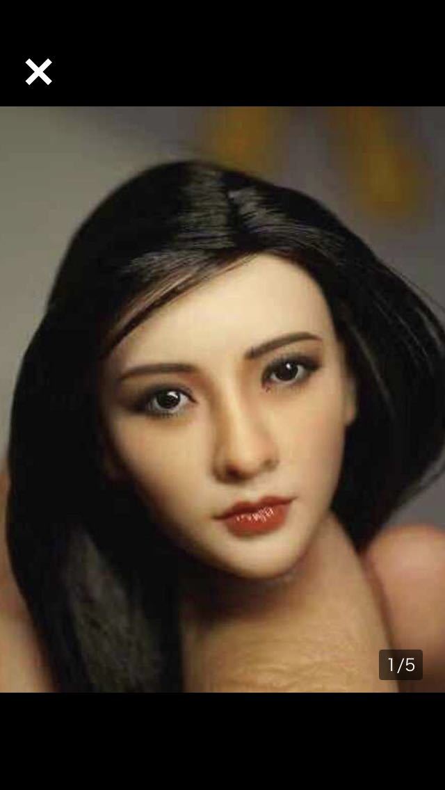 Yahoo!オークション - B229 1/6 フィギュア ヘッド 女性ヘッド 希少品 ...