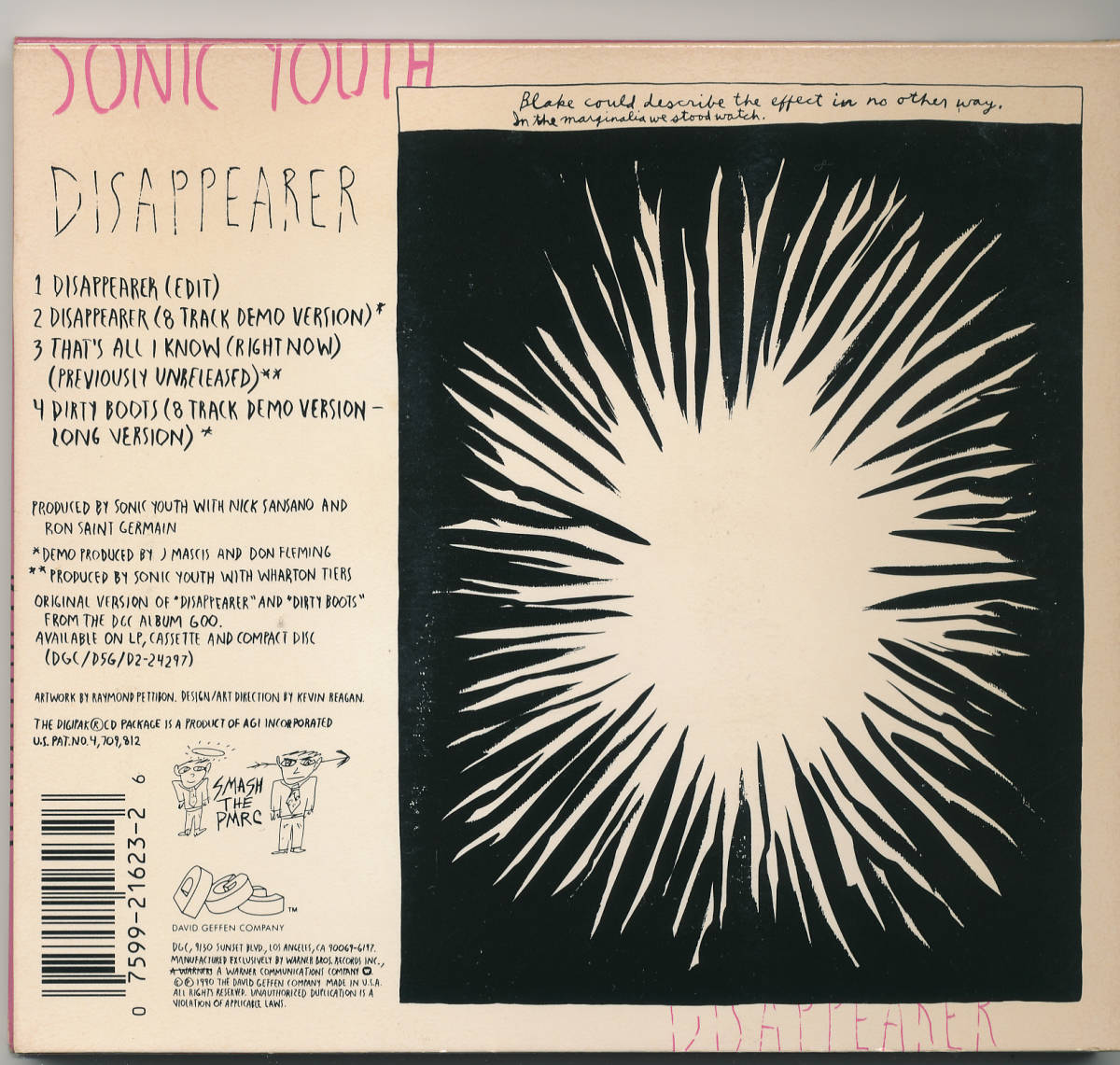 Yahoo!オークション - Sonic Youth / Disappearer / CDEP