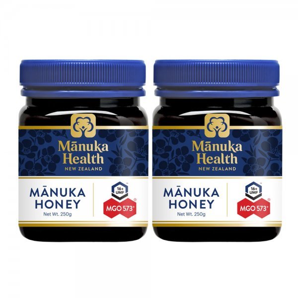 Yahoo!オークション - 【のど飴付】MGO573+ 250g 2個 + マヌカハニーの...