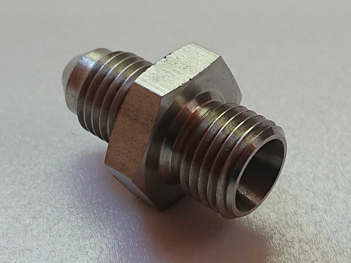 Yahoo!オークション - ステンレス製 AN4-M12-1.25 タービンオイルライ...