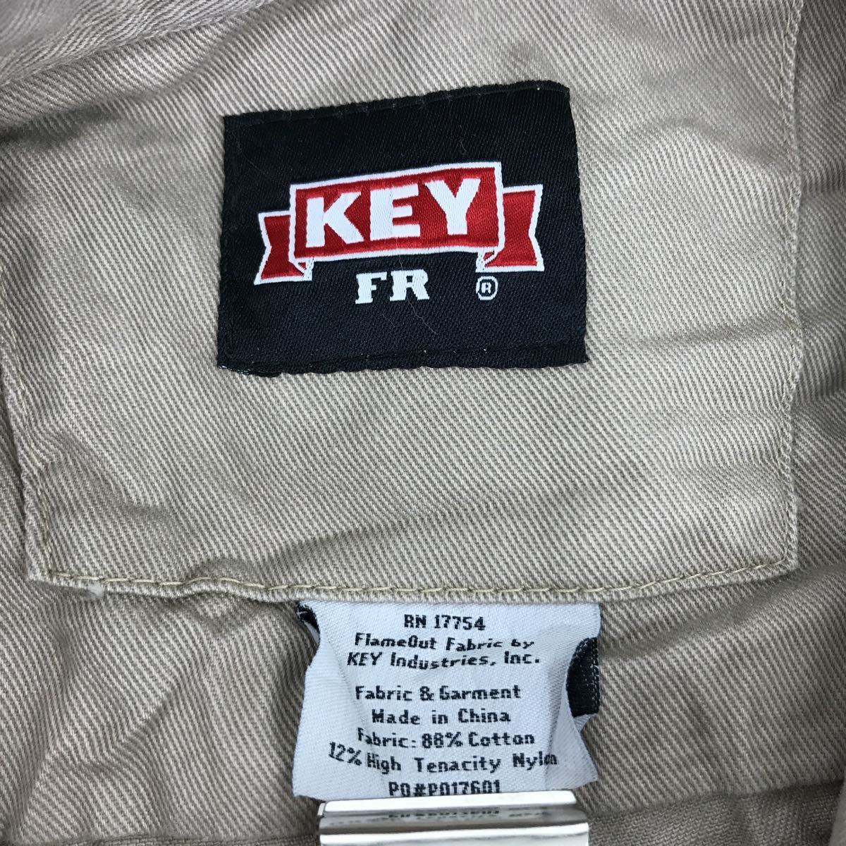 Yahoo!オークション - KEY 長袖シャツ XL ベージュ キイ ワンポイント ...