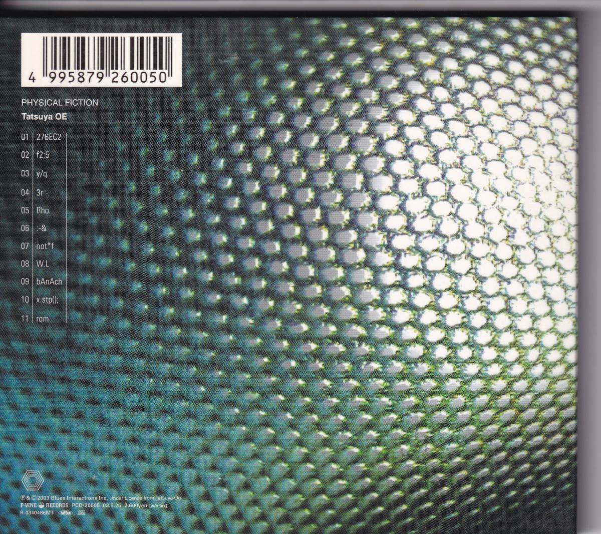 Yahoo!オークション - CD TATSUYA OE - PHYSICAL FICTION / タツヤオオ...