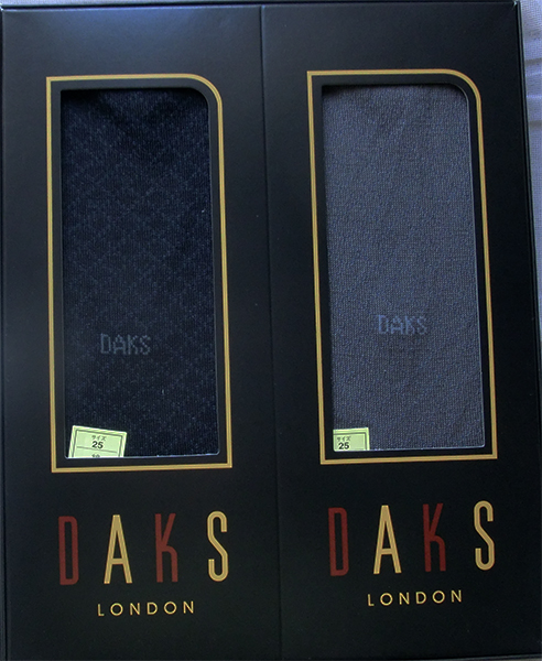 Yahoo!オークション - 送料込 DAKS ダックス 25cm グレー 紺