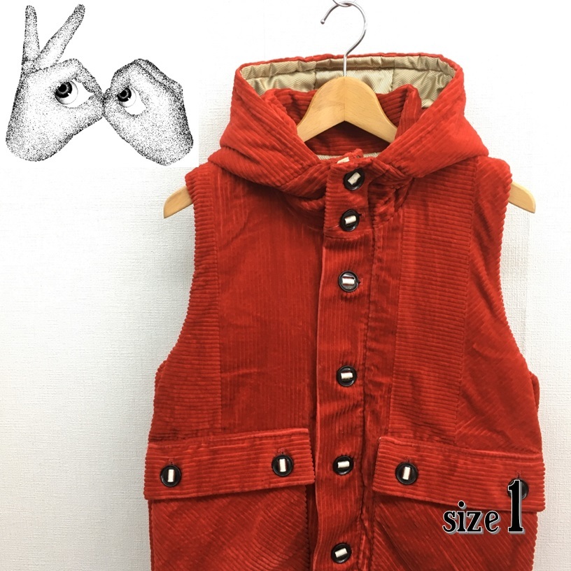 Yahoo!オークション - KZ3720 VOO フード付 コーデュロイ中綿ベスト 1 ...