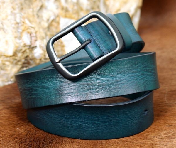 Yahoo!オークション - セレクト出品 DT-159C 本革 スカイブルー タンニ...