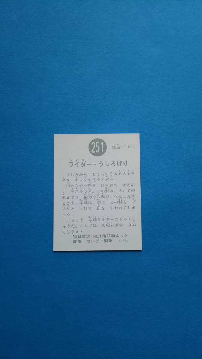 Yahoo!オークション - 旧仮面ライダーカード 251番 KR11 極美品