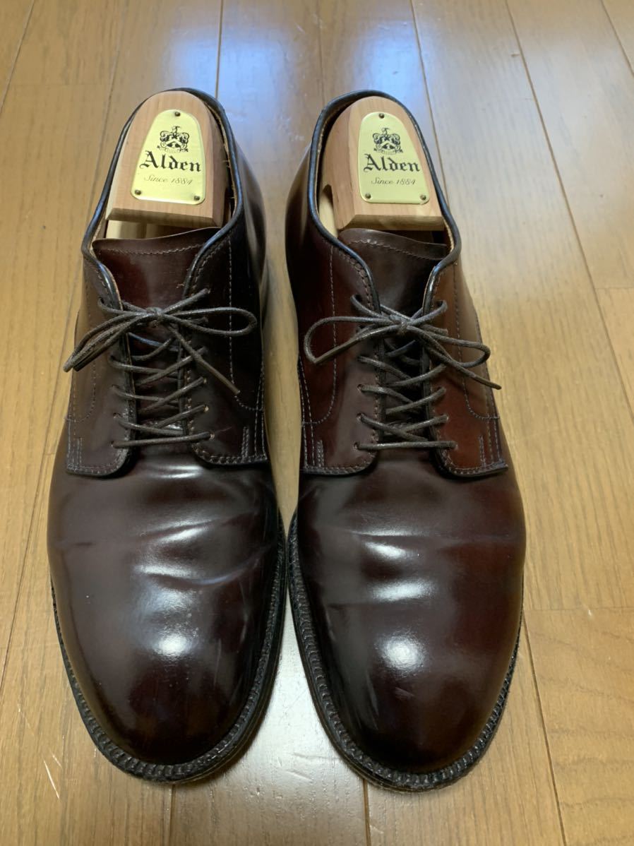 Yahoo!オークション - ALDEN 53501 コードバン プレーントゥ オールデ...