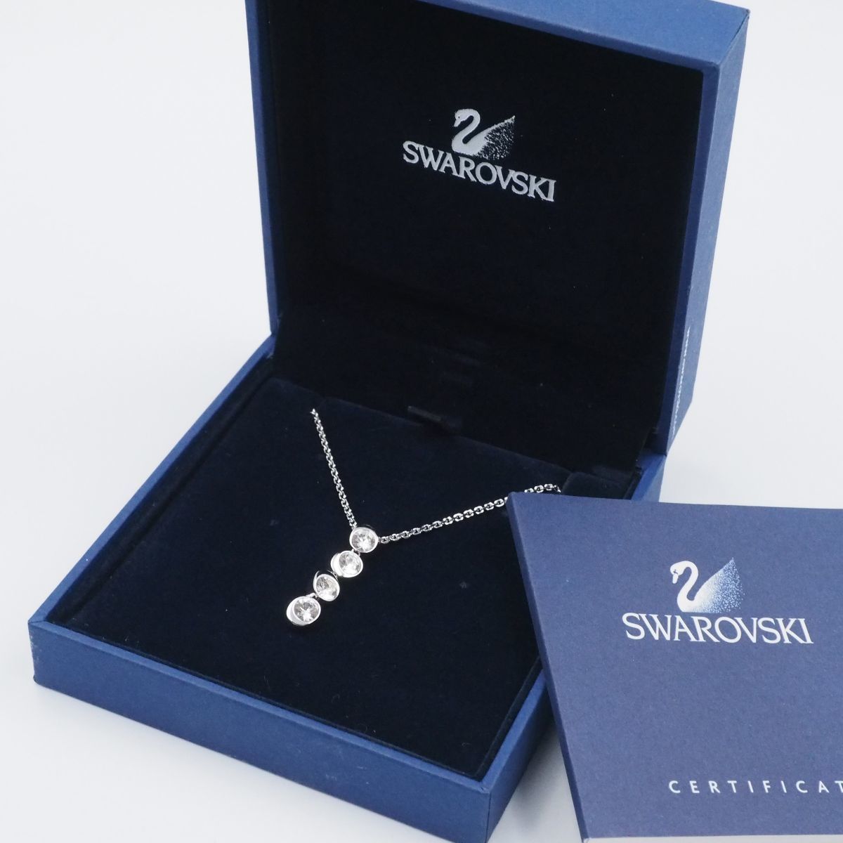 Yahoo!オークション - Y276 1円 スワロフスキー SWAROVSKI 4連 スイン...