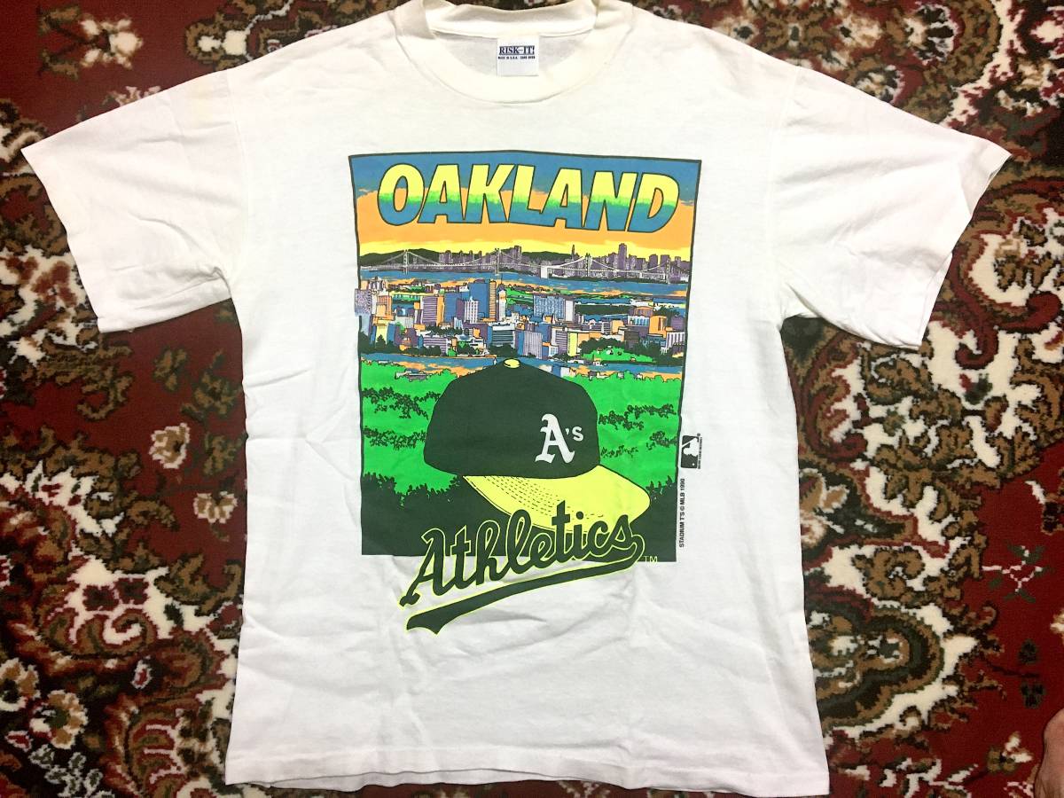Yahoo!オークション - USA製 90's MLB オークランド・アスレチックス T...