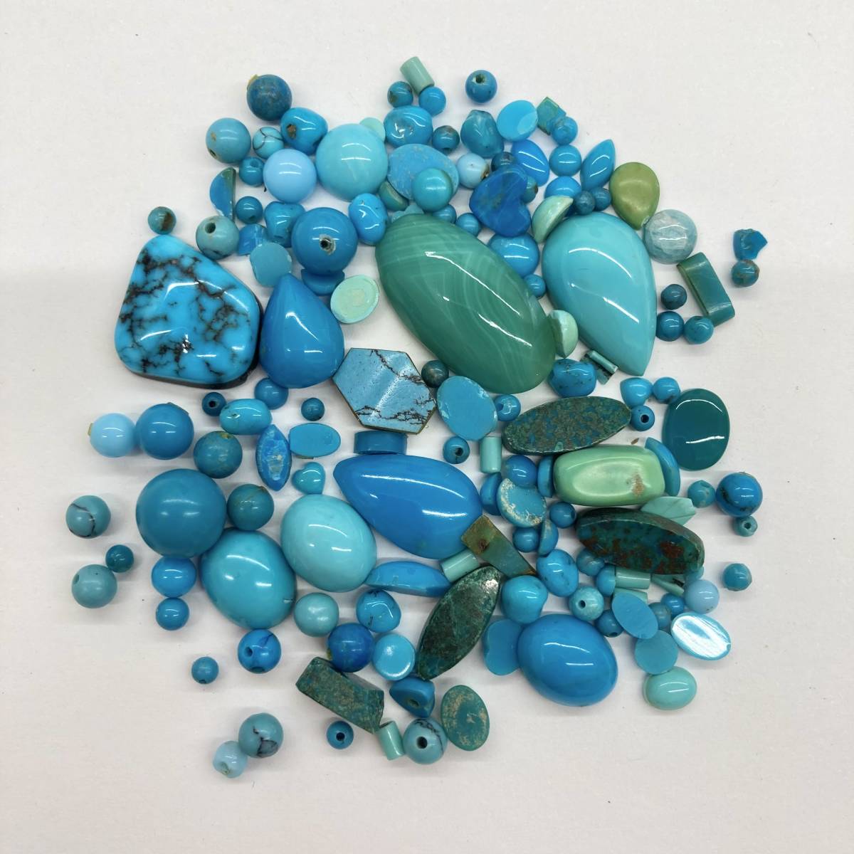 Yahoo!オークション - 天然 トルコ石 ハウライト メノウ その他 76.5ct...