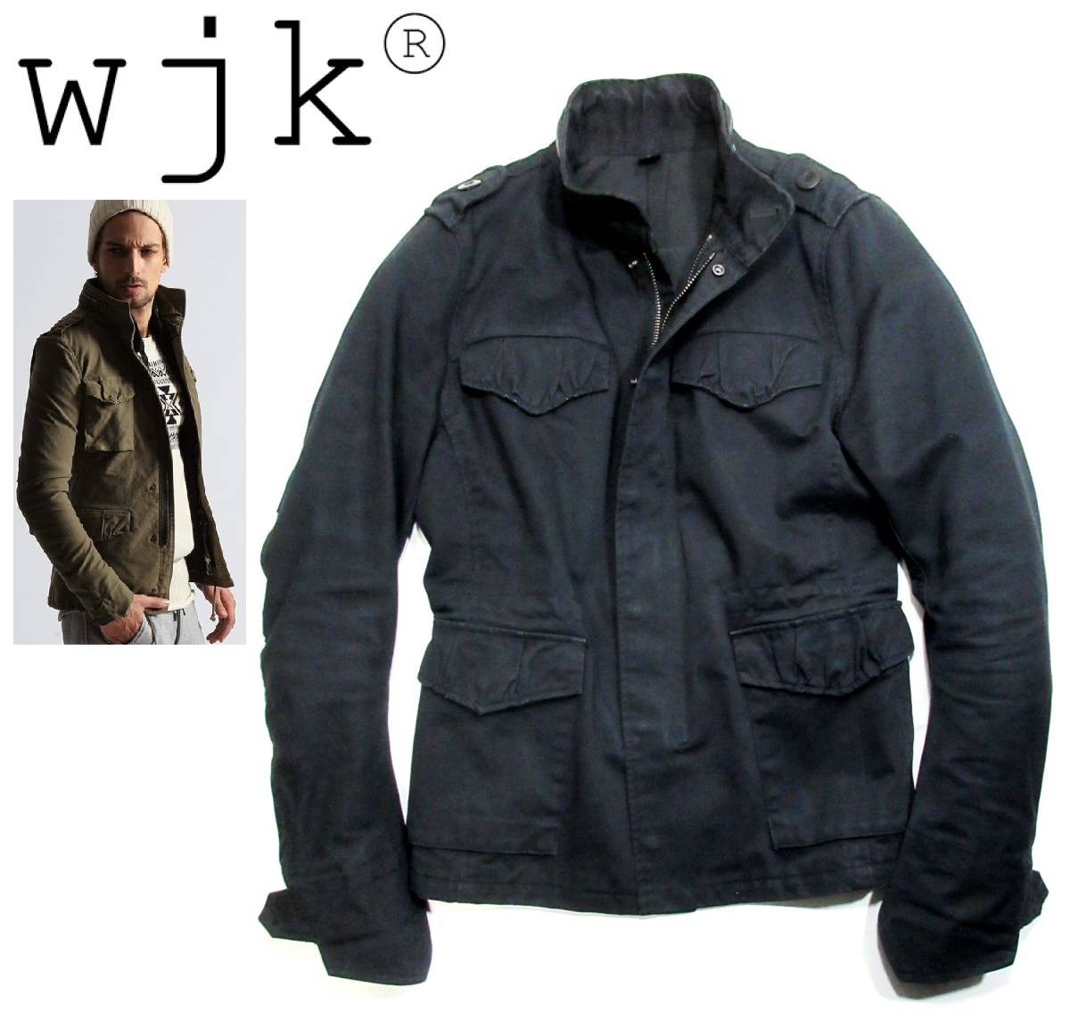 WJK M66 フィールドジャケット ブラックブルゾン 黒(ジャンパー、ブルゾン)｜売買されたオークション情報、yahooの商品情報をアーカイブ公開 - オークファン（aucfan.com）