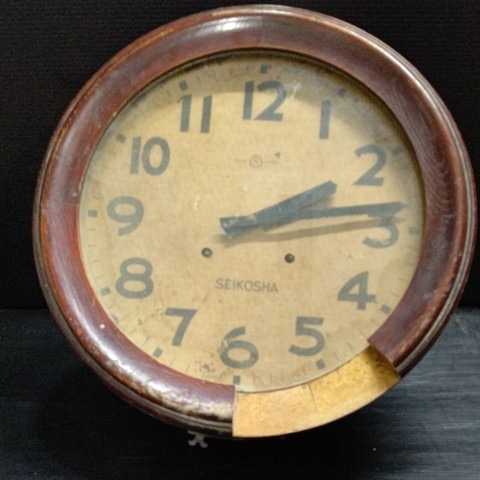 Yahoo!オークション - SEIKOSHA 精工舎 ゼンマイ時計 ねじ巻き時計 柱...