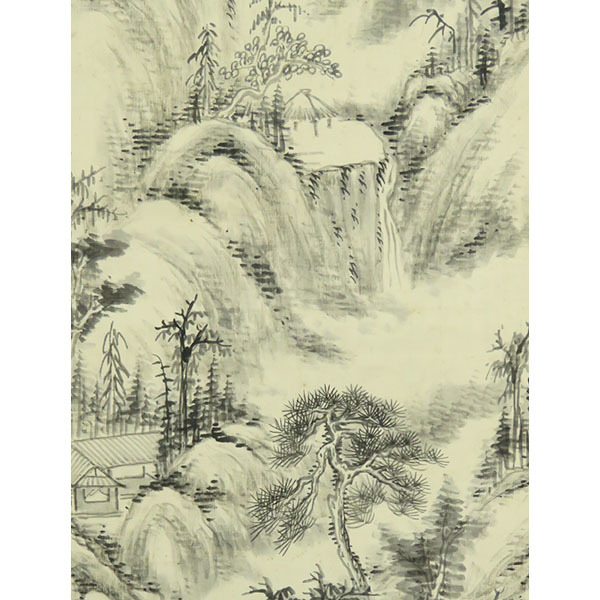 B-1951【真作】守山湘帆 肉筆絹本 山水図 掛軸/日本画家 長崎 南画 B-1951【真作】守山湘帆 肉筆絹本 山水図 掛軸/日本画家 長崎 南画