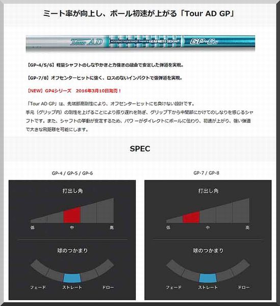 Yahoo!オークション - グラファイト Tour AD GP-6S 各メーカー スリー...