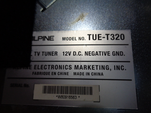 Yahoo!オークション - 【A14】 アルパイン TUE-T320 フルセグ 地デジチ...