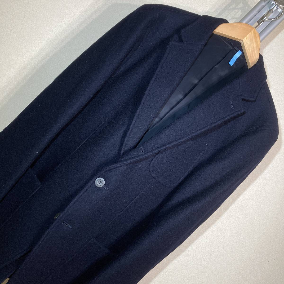 Yahoo!オークション - V438美品 セオリーMEN 濃紺/フラノメルトン 3B段...