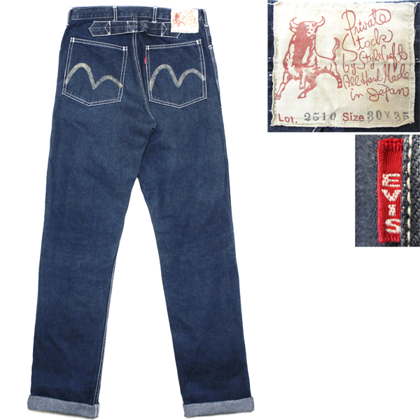 Yahoo!オークション - 絶版 初期モデル エヴィス EVISU 30's ビンテー...