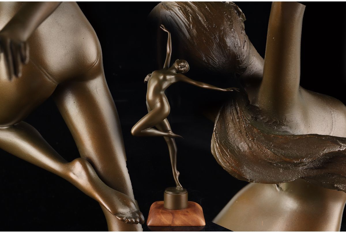 Yahoo!オークション - [URA]在銘/ブロンズ バレリーナ像(40/1000)/2213...