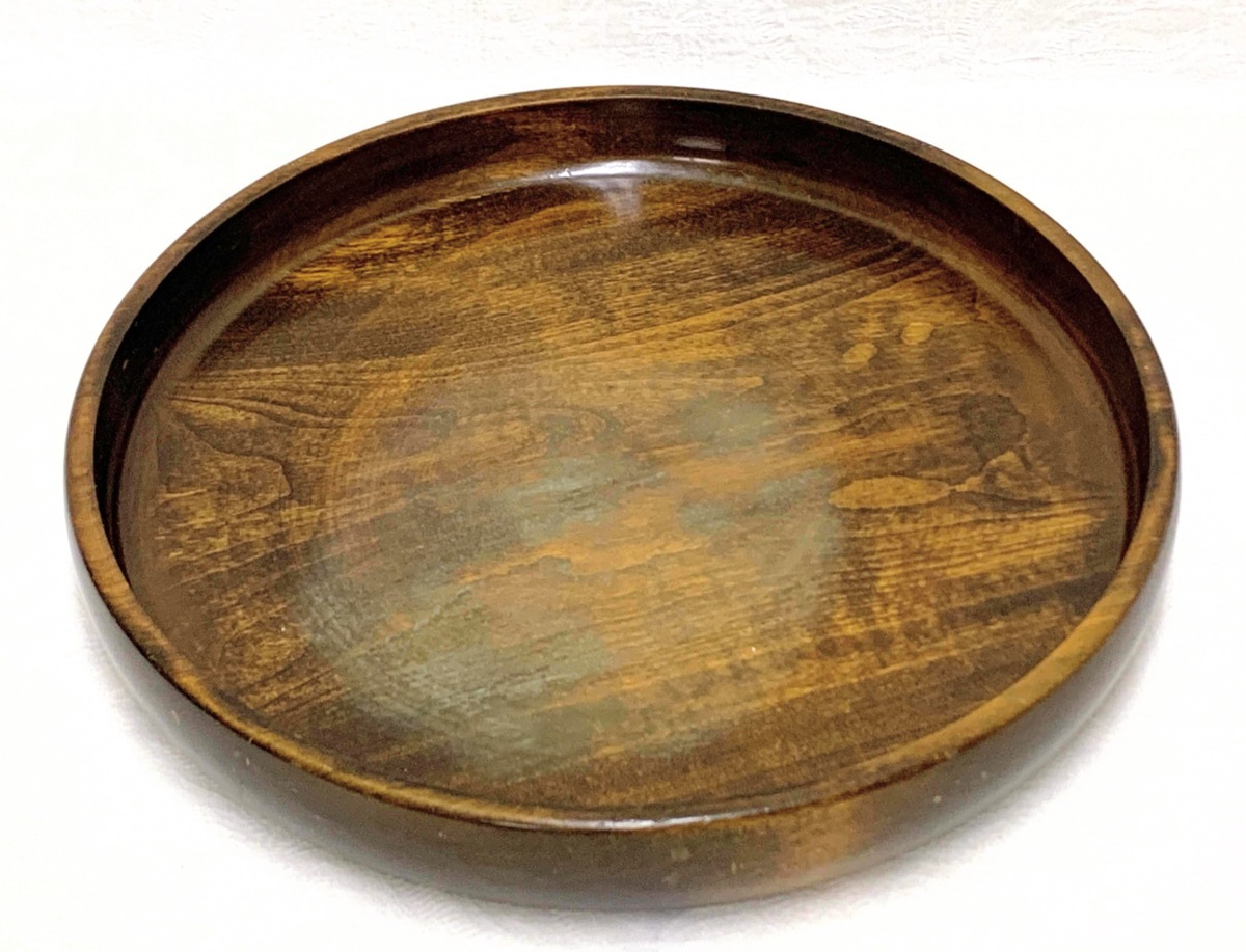 Yahoo!オークション - 8633/木製 唐木 天然木 丸盆 お盆 漆器 保管品