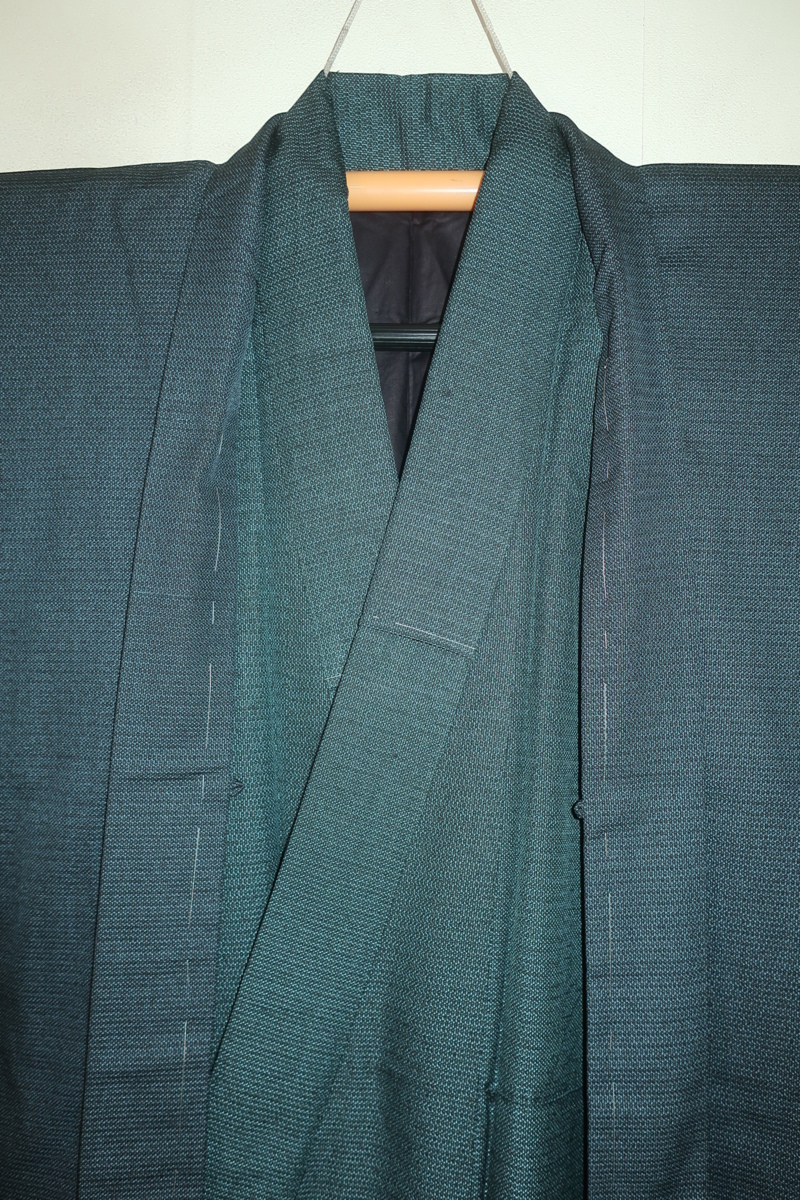 Yahoo!オークション - 壱火0754 本絹米澤深山お召紬 男着物羽織 裄70丈...