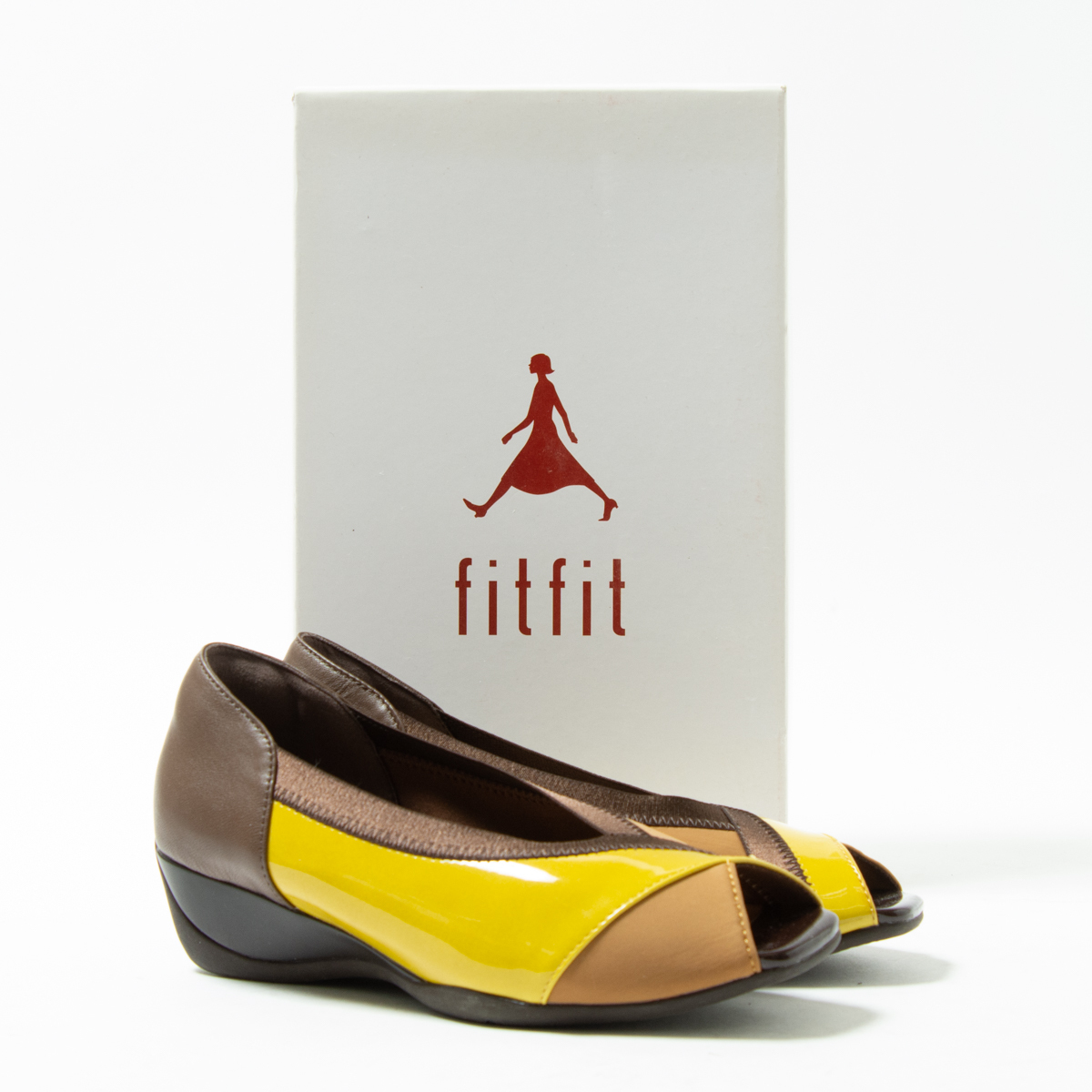 Yahoo!オークション - fitfit フィットフィット パンプス ブラウン イ...