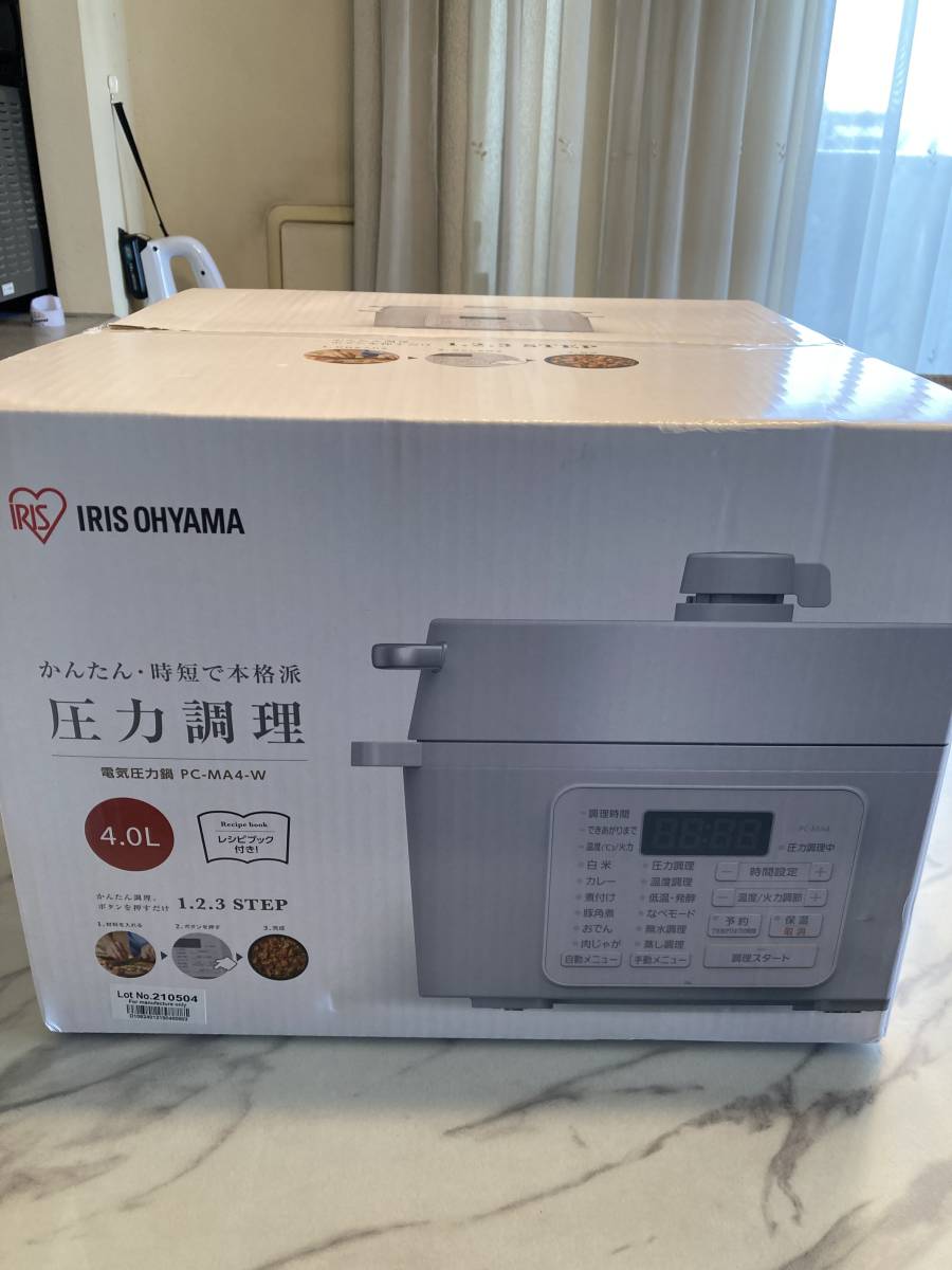 Yahoo!オークション - アイリスオーヤマ 電気圧力鍋（PC-MA4-W）4.0L