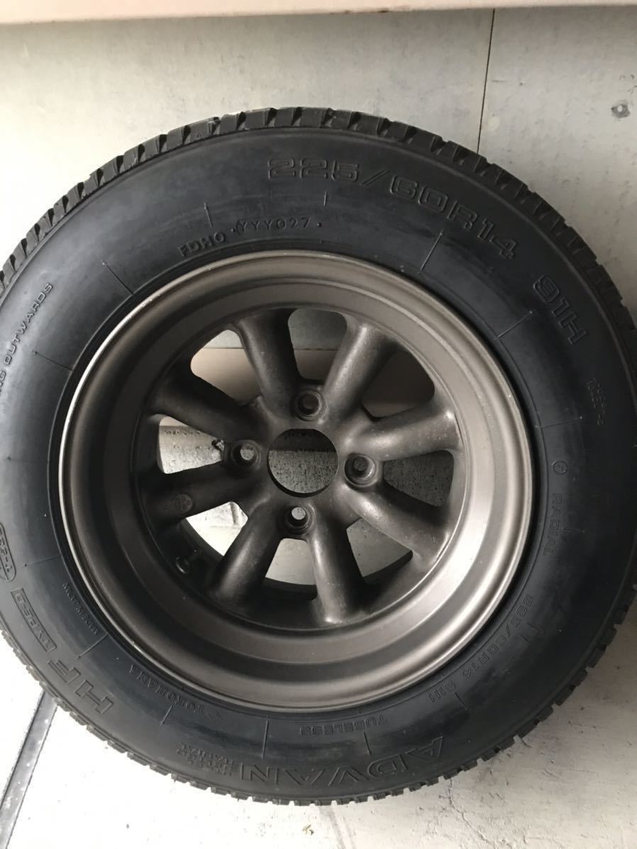 ワタナベ アルミエイトスポークホイール 4本セット当時物 8j-14 ワタナベ アルミエイトスポークホイール 4本セット当時物 8j-14