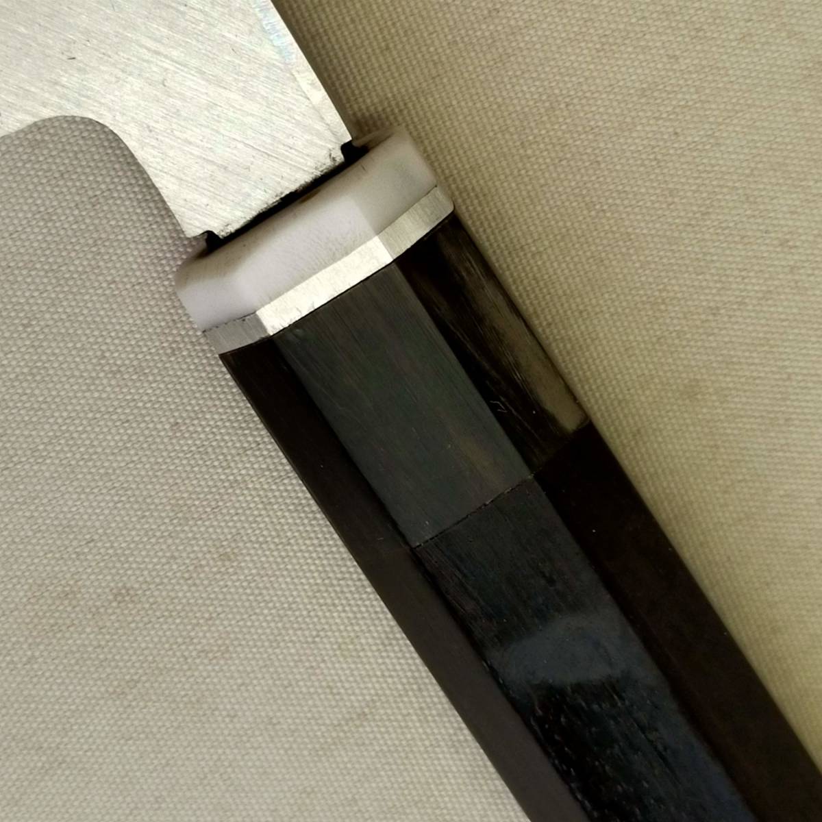 ☆先丸蛸引き包丁 源泰邦 八角黒檀柄 大理石 専用鞘・包丁袋 ☆先丸蛸引き包丁 源泰邦 八角黒檀柄 大理石 専用鞘・包丁袋