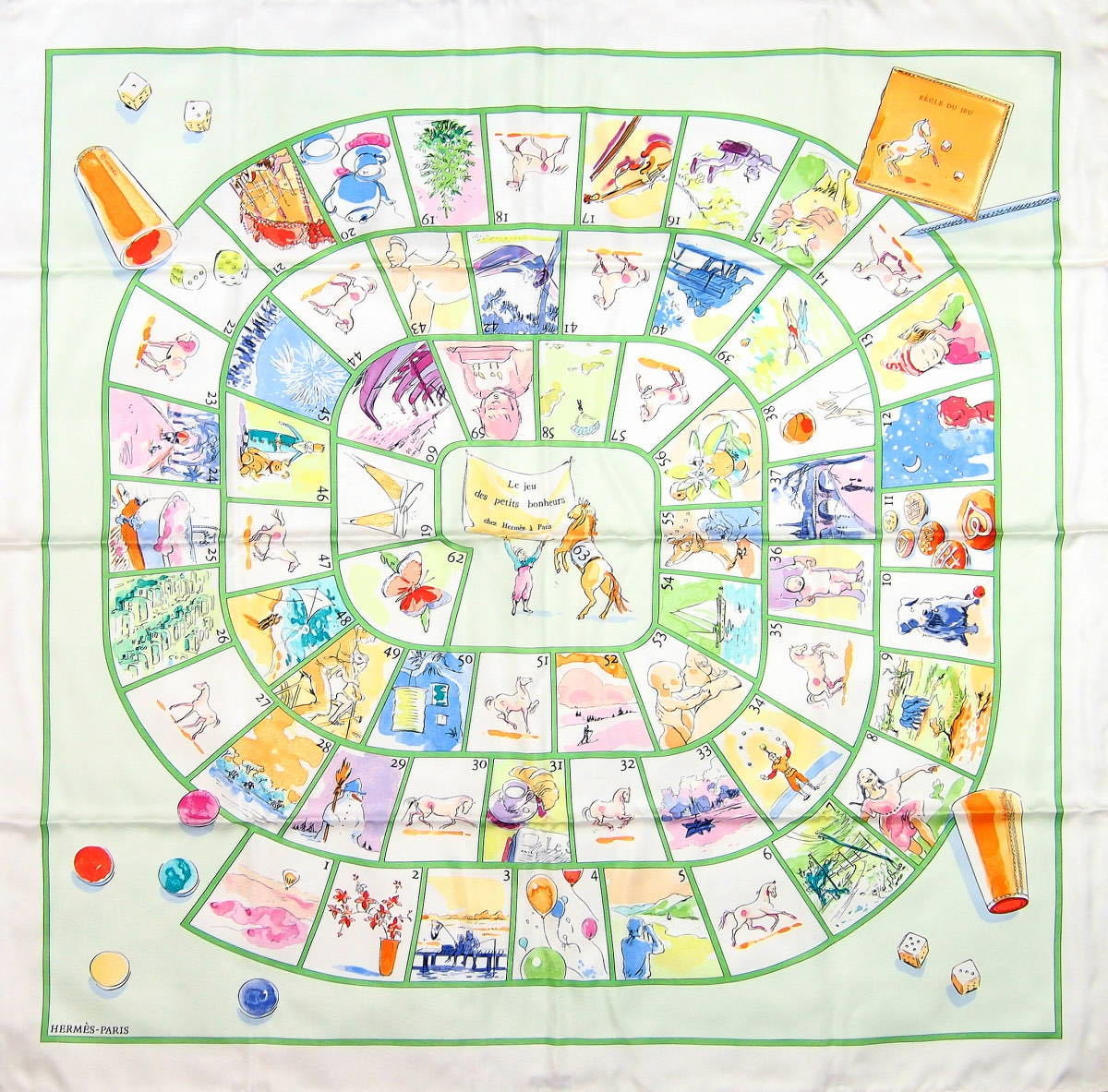 Yahoo!オークション - 【S286】美品 HERMES エルメス スカーフ カレ90 ...