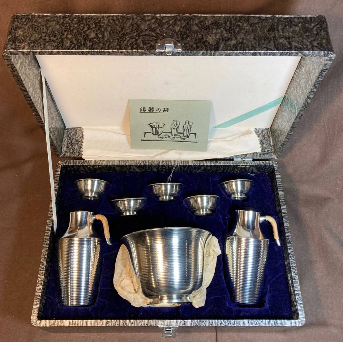 Yahoo!オークション - 錫半 本錫 酒器8点セット 総重量715g