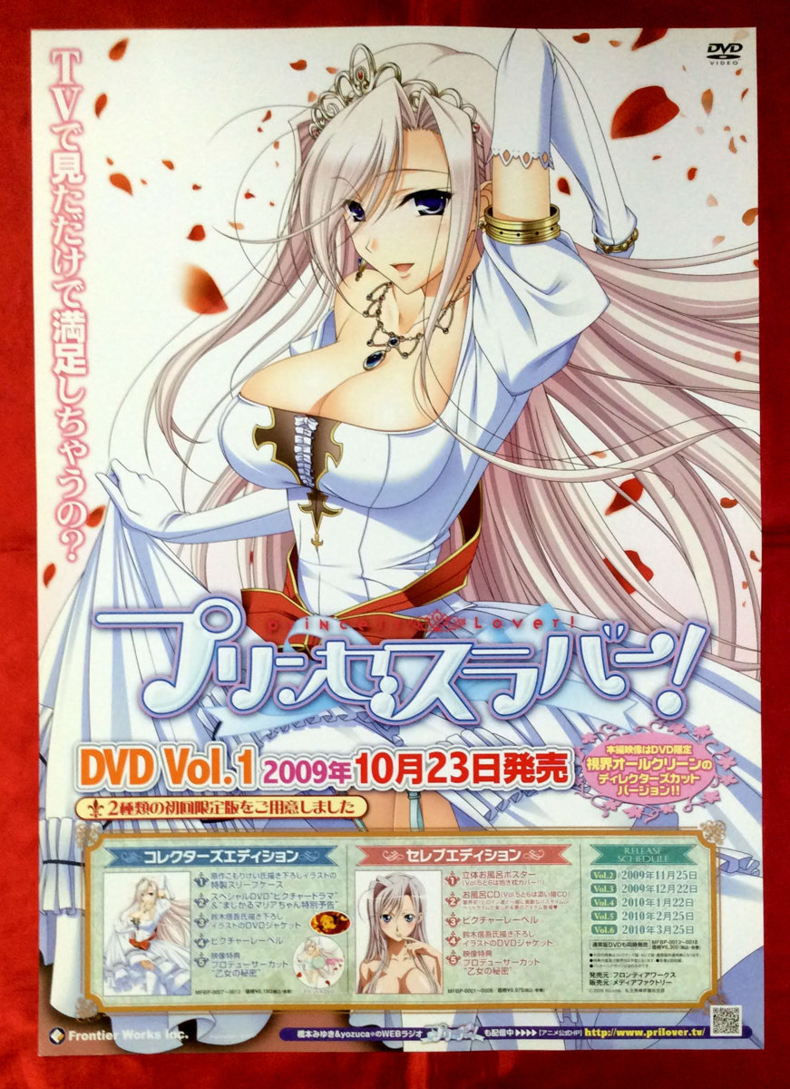 B2サイズポスター プリンセスラバー DVD VOL.1 リリース 店頭告知用 非売品 当時モノ B539(は行)｜売買されたオークション情報、yahooの商品情報をアーカイブ公開 ...