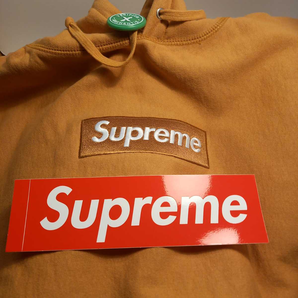 Supreme Box Logo Hooded Sweatshirt Light Mustard Supreme Box Logo Hooded Sweatshirt Light Mustard