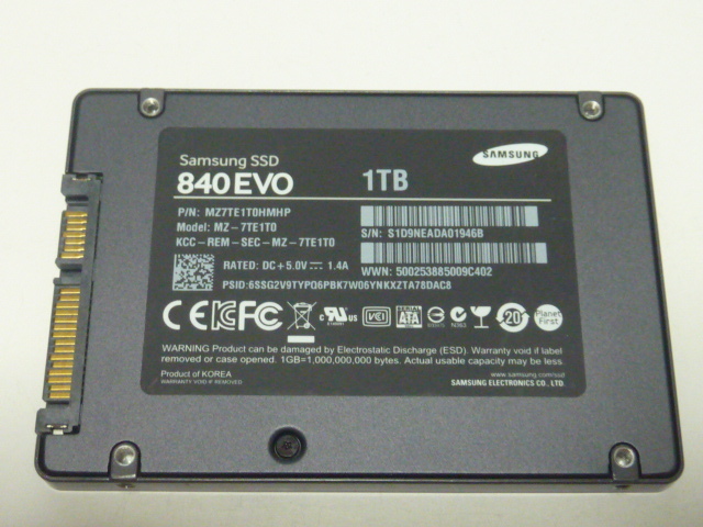 Yahoo!オークション - Samsung SSD 840EVO SATA 2.5inch 1000GB(1TB)